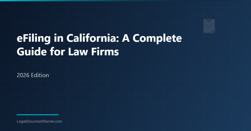 eFiling in California: A Complete Guide for Law Firms (2026) - Legal ...